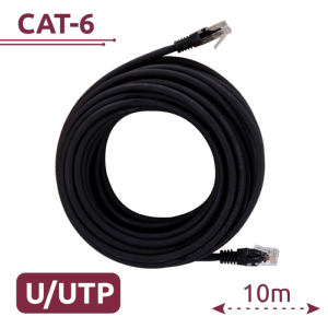 UTP6-H-10BK Cable UTP Ethernet Conectores RJ45 Categoría 6 10 m Color negro