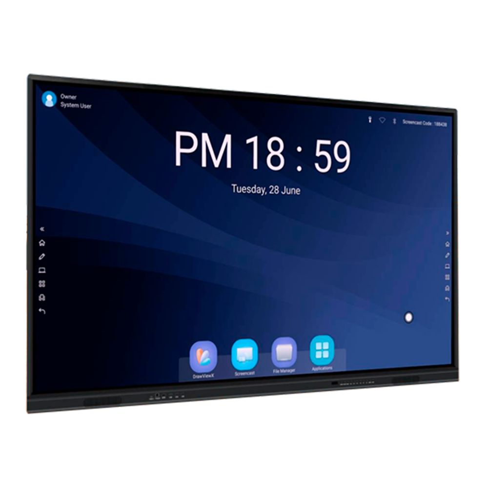 KIT-EDU-4 Pantalla interactiva 75" con resolución 4K Webcam USB con ...